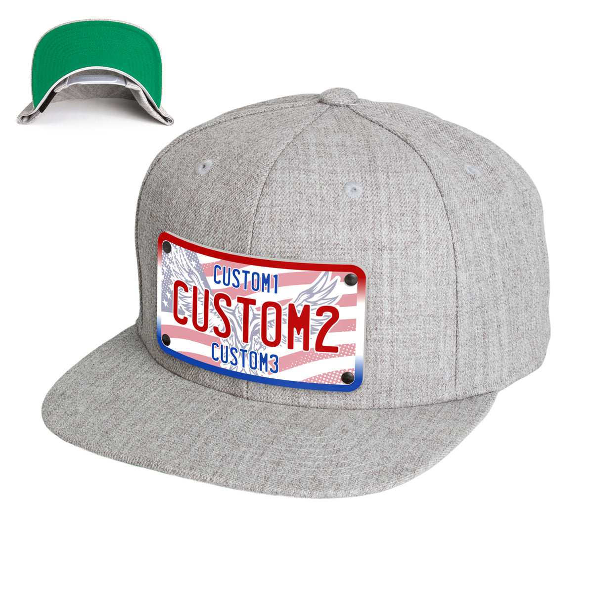 Custom Black & White Universal License Plate Hat — CityLocs