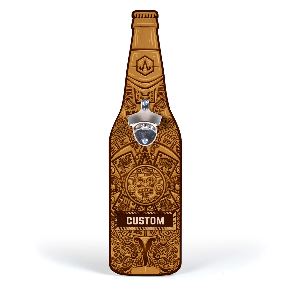 Custom Aztec Pattern Wall Mounted Beer Bottle Opener — CityLocs
