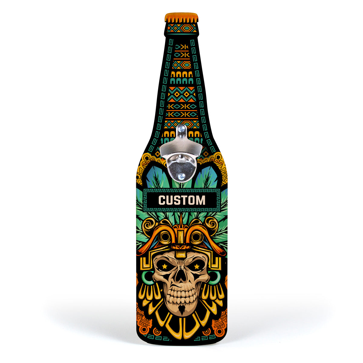 Custom Aztec Pattern Wall Mounted Beer Bottle Opener — CityLocs