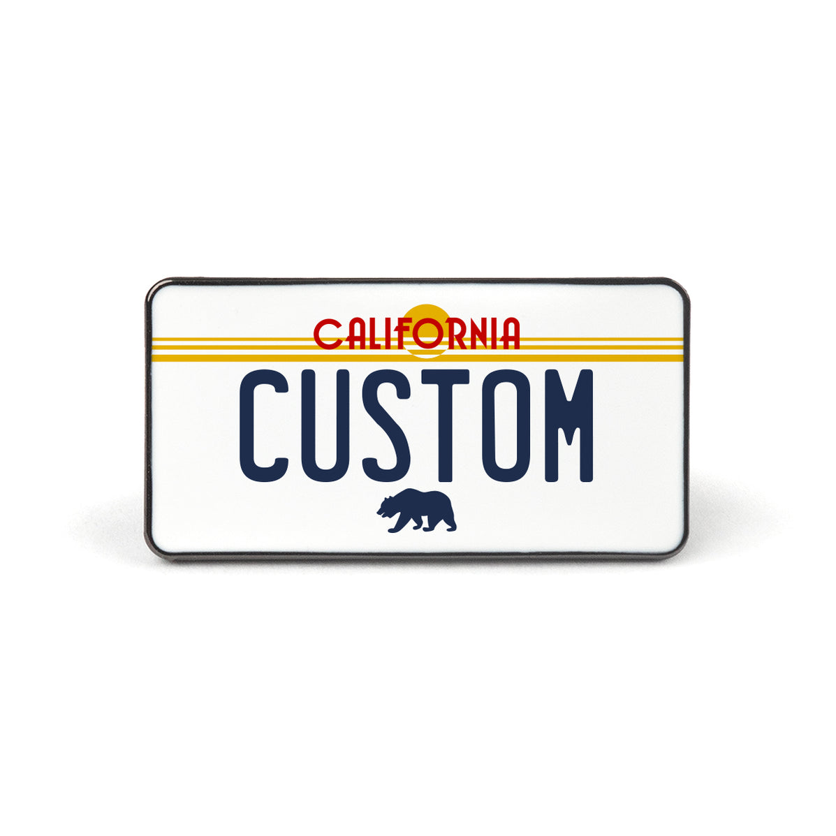 California Sunny License Plate Enamel Pin — CityLocs