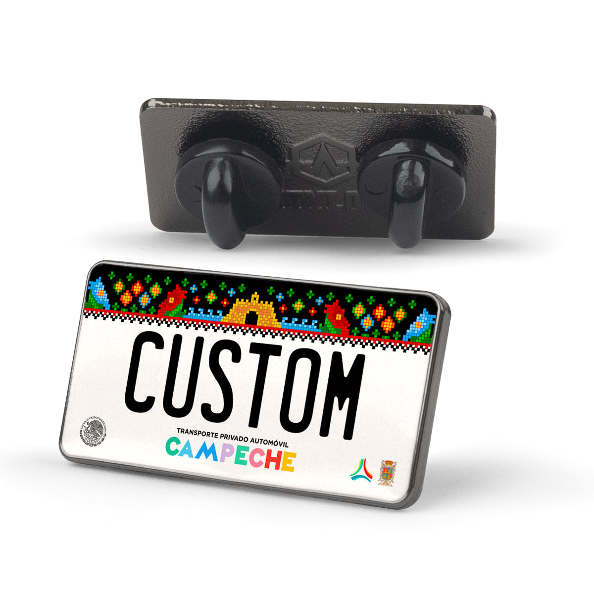 Campeche License Plate Enamel Pin — CityLocs