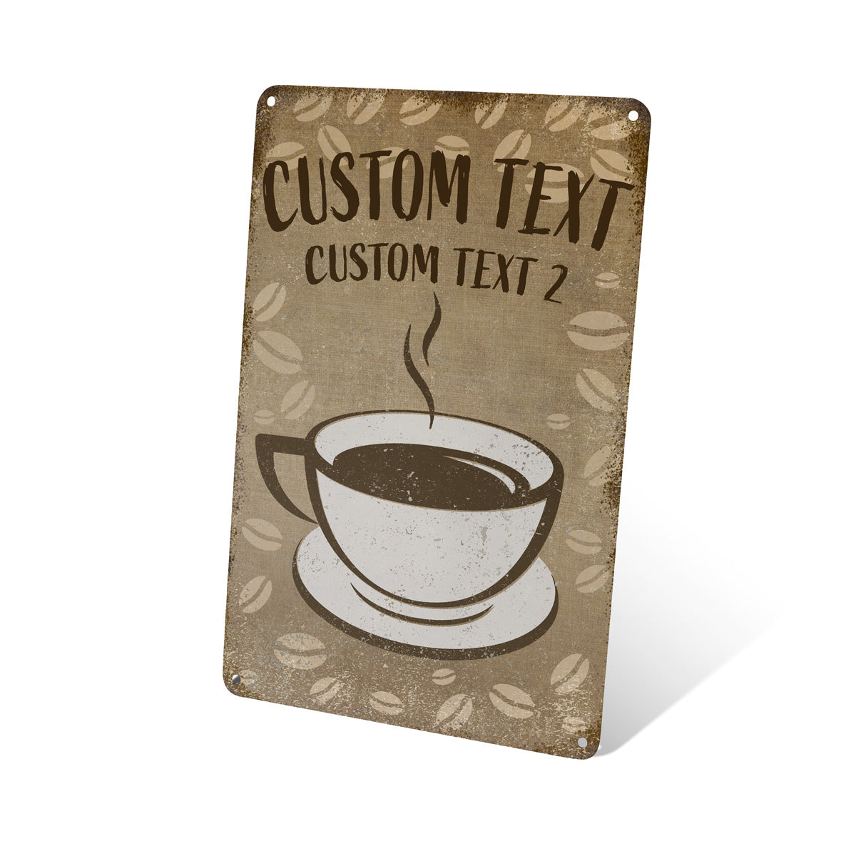 Custom Coffee Cup Tin Sign - Brew Your Personalized Style — CityLocs