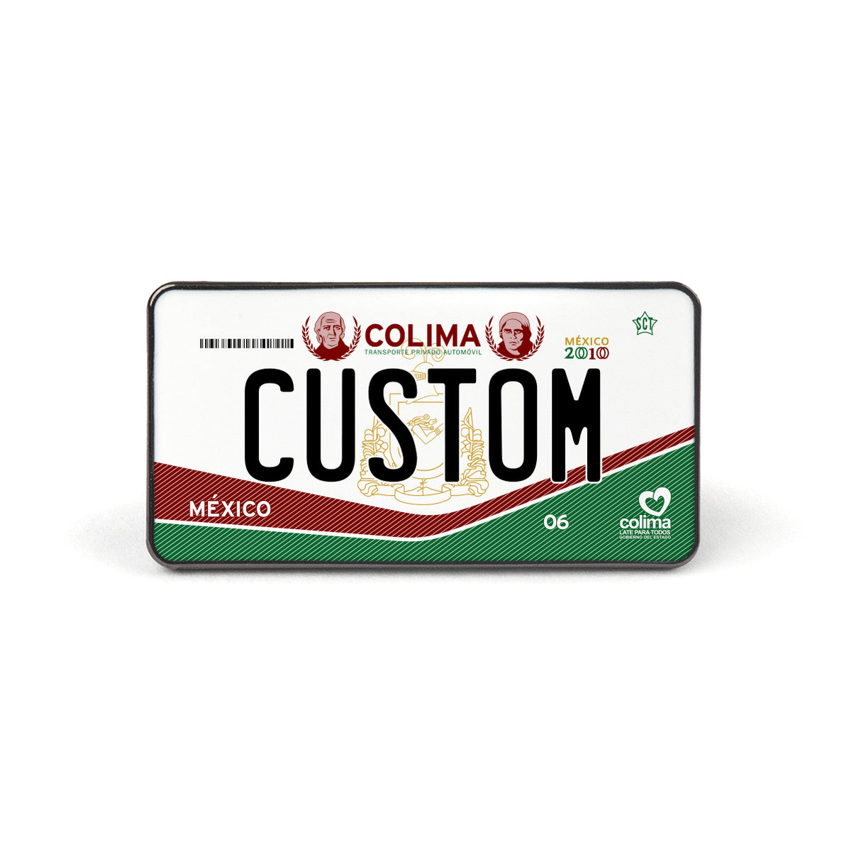 Colima License Plate Enamel Pin — CityLocs