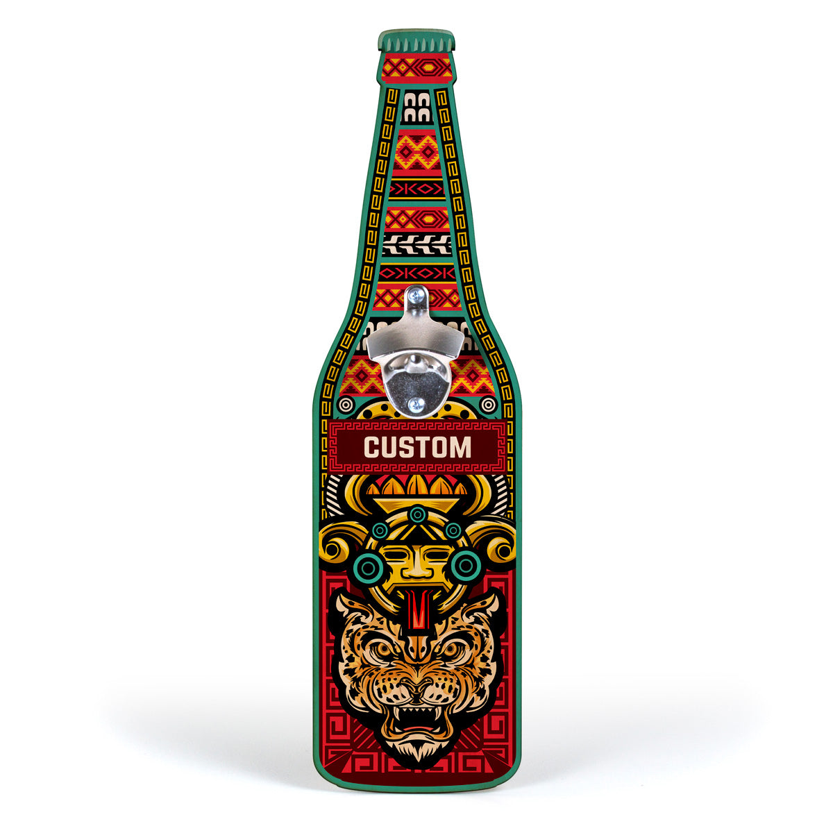 Custom Aztec Pattern Wall Mounted Beer Bottle Opener — CityLocs