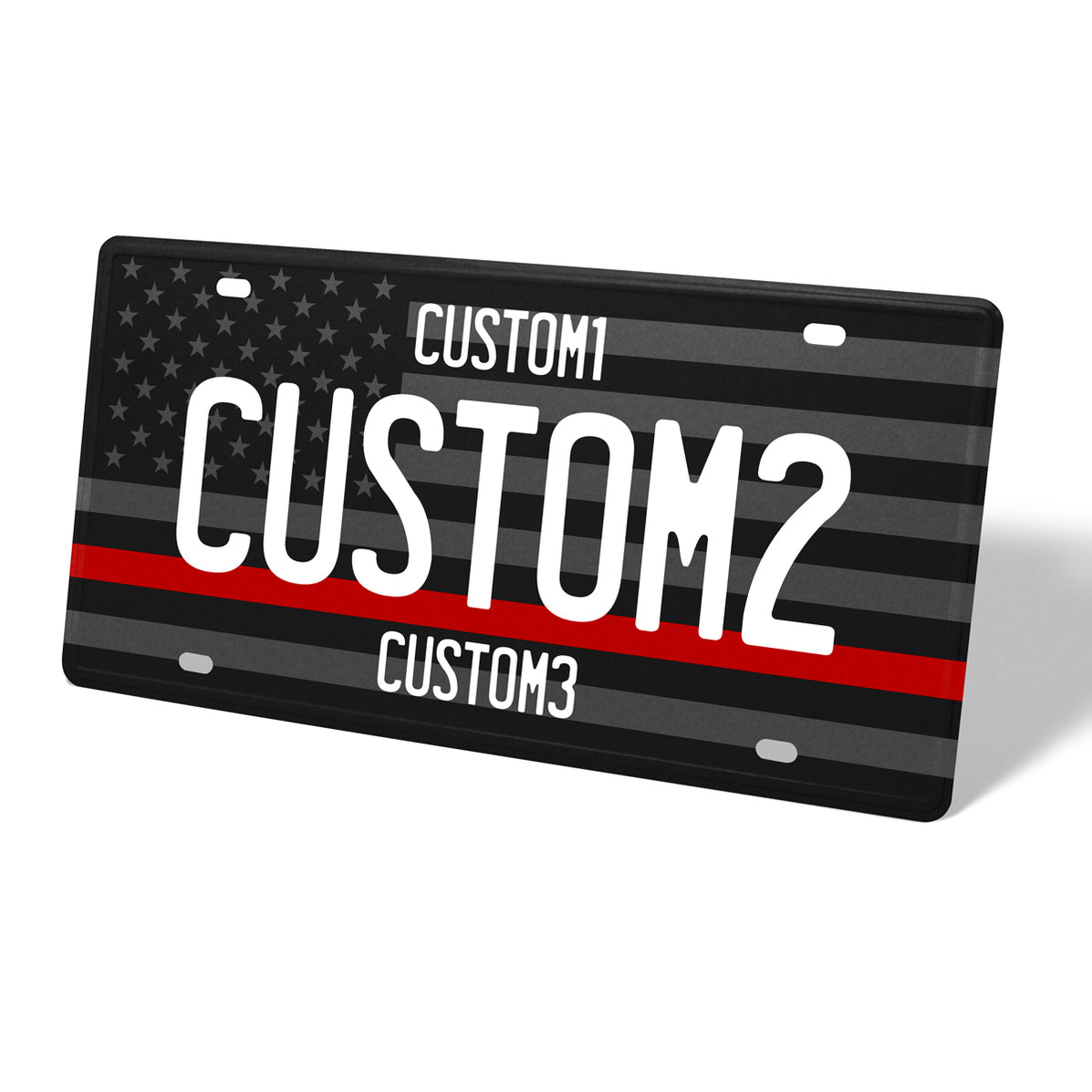 Custom Black & White Universal Replica License Plate — CityLocs