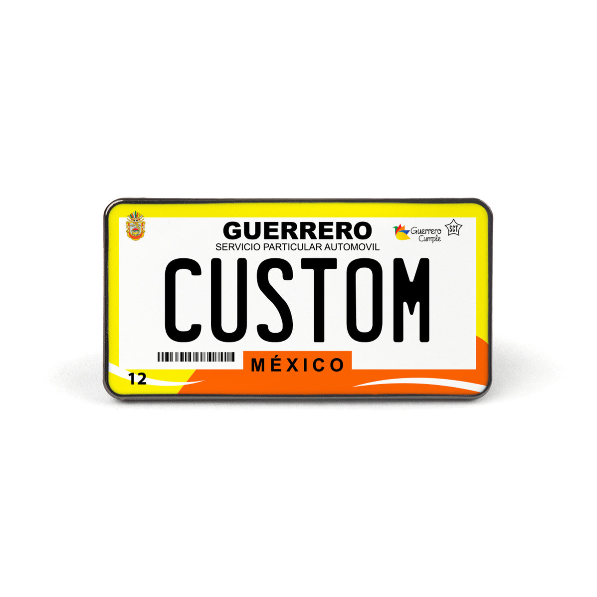 Guerrero License Plate Enamel Pin — CityLocs
