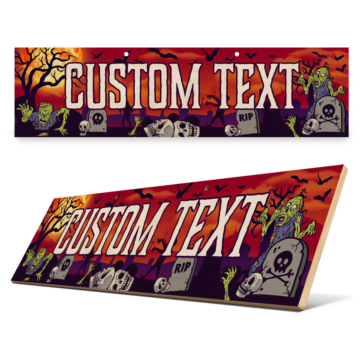 Halloween Cemetery Wood Sign — CityLocs