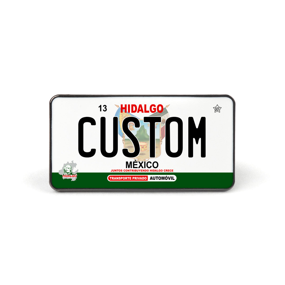 Hidalgo License Plate Enamel Pin — CityLocs