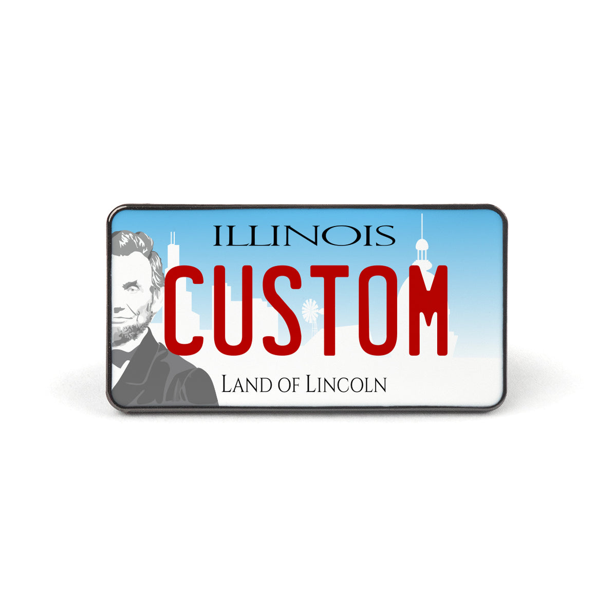 Illinois 2021 License Plate Enamel Pin — CityLocs
