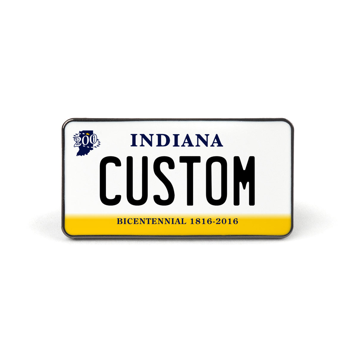 Indiana License Plate Enamel Pin — CityLocs