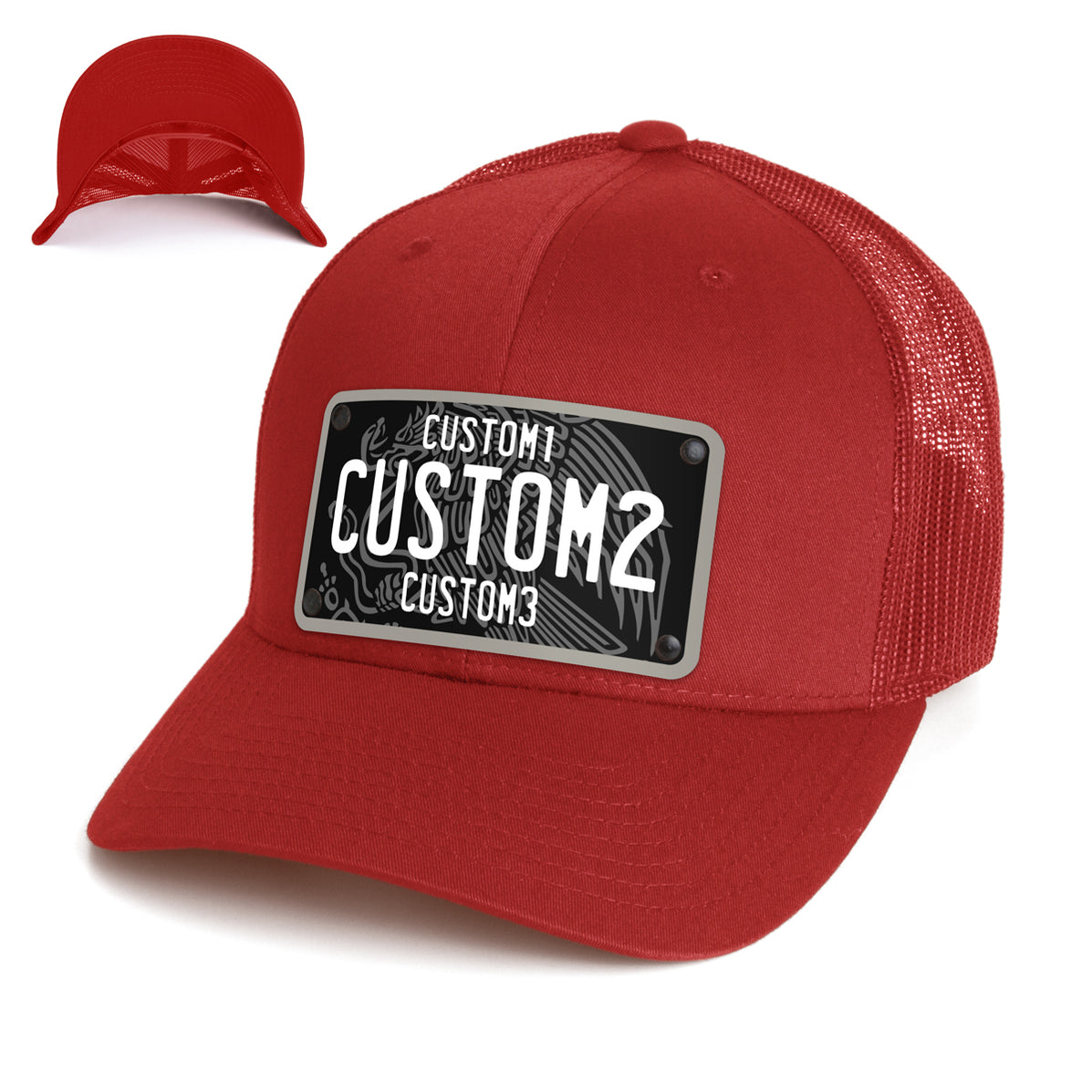 Custom Black & White Universal License Plate Hat — CityLocs