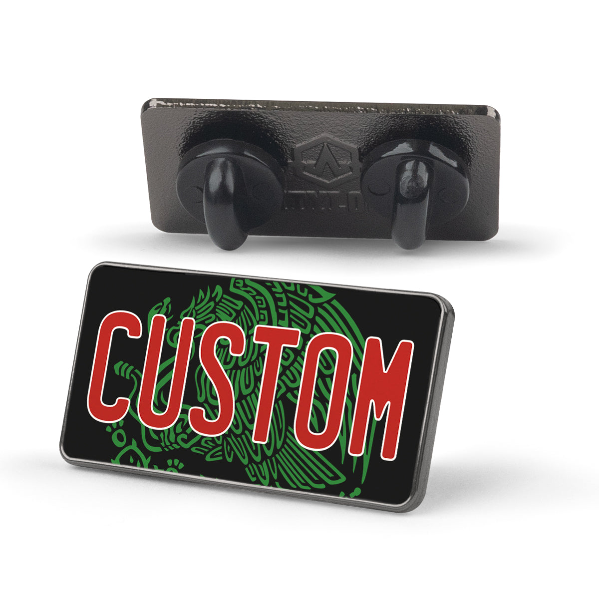 MX Black Green Red Universal License Plate Enamel Pin — CityLocs