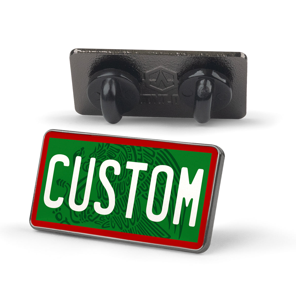 MX Green Red White Universal License Plate Enamel Pin — CityLocs