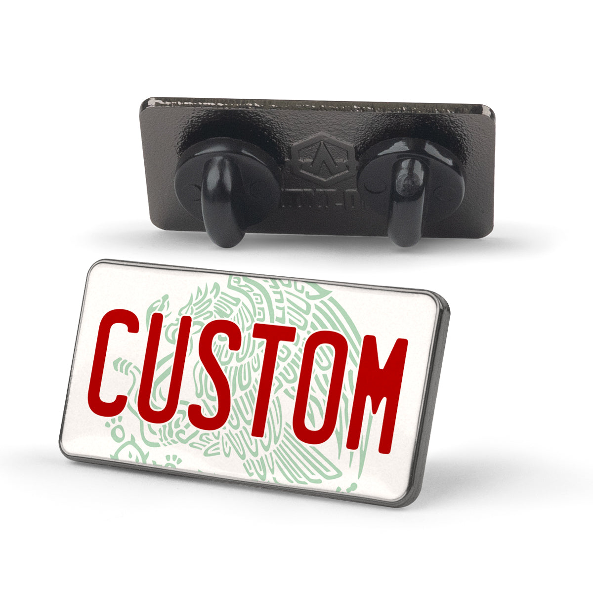 MX White Red Green Universal License Plate Enamel Pin — CityLocs