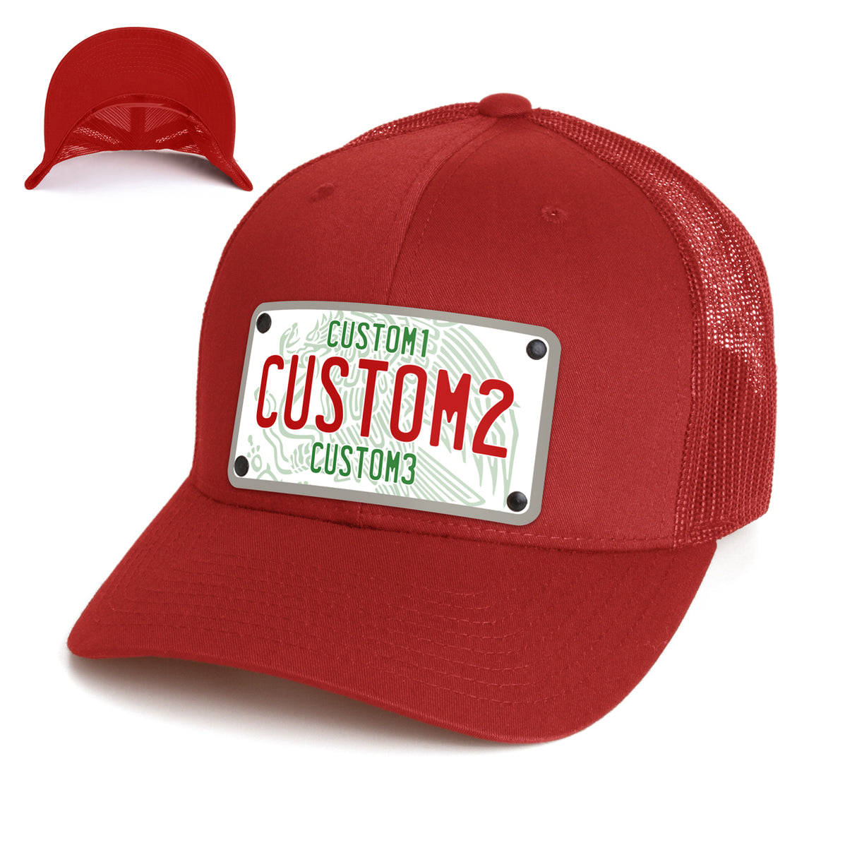 Custom Black & White Universal License Plate Hat — CityLocs