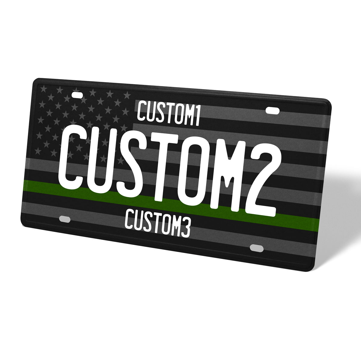 Custom Black & White Universal Replica License Plate — CityLocs