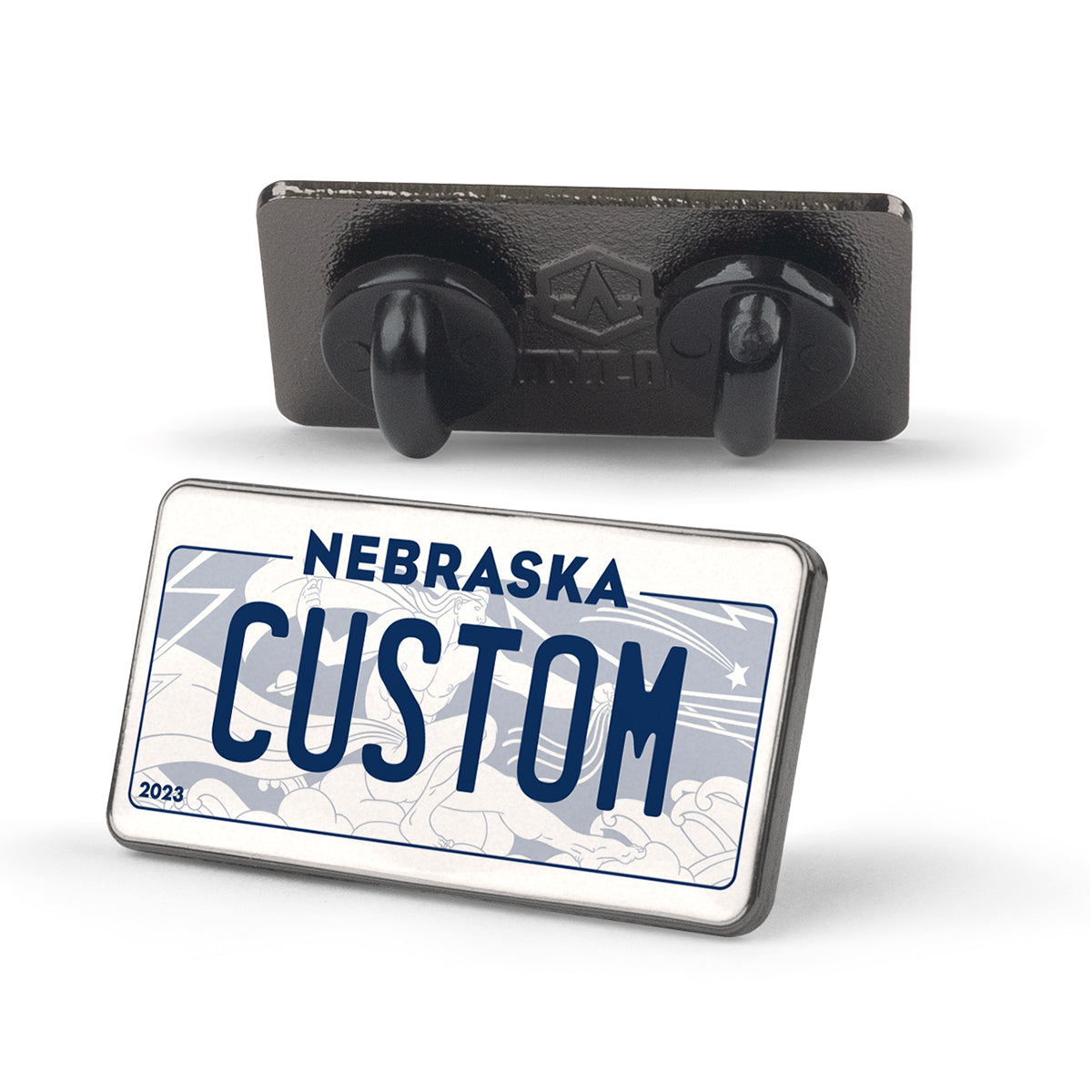 Nebraska 2023 License Plate Enamel Pin — CityLocs