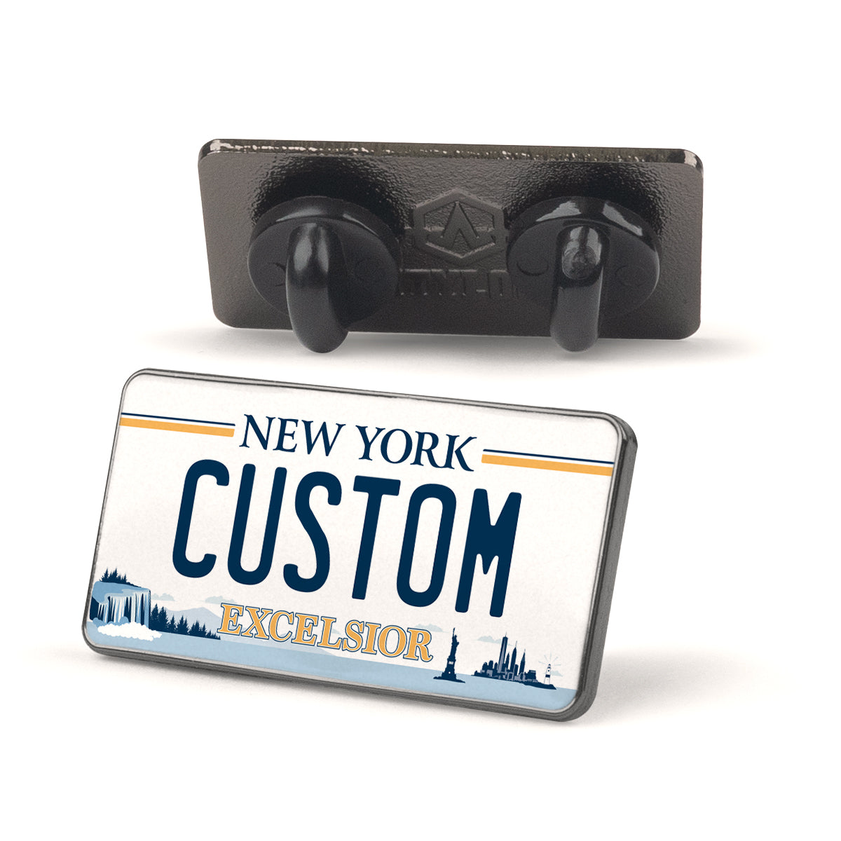 New York 2021 License Plate Enamel Pin — CityLocs