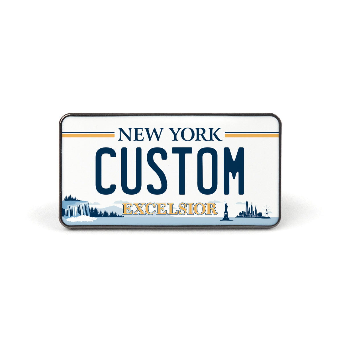 New York 2021 License Plate Enamel Pin — CityLocs