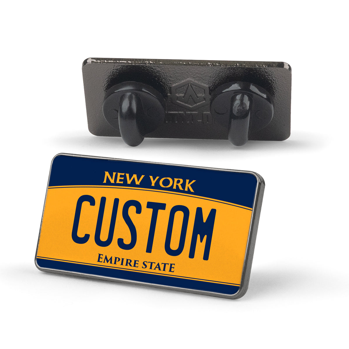 New York Gold License Plate Enamel Pin — CityLocs