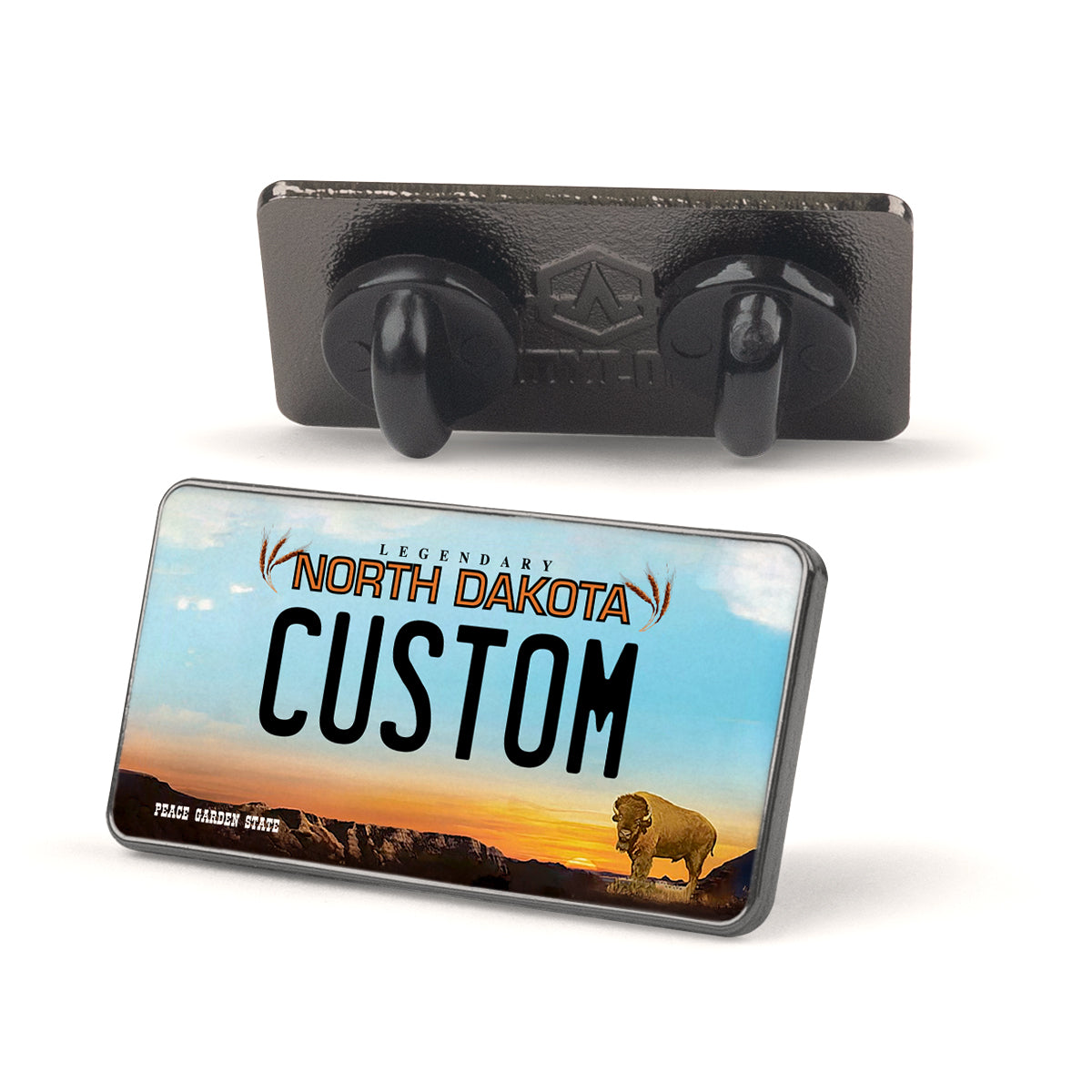 North Dakota 2022 License Plate Enamel Pin — CityLocs