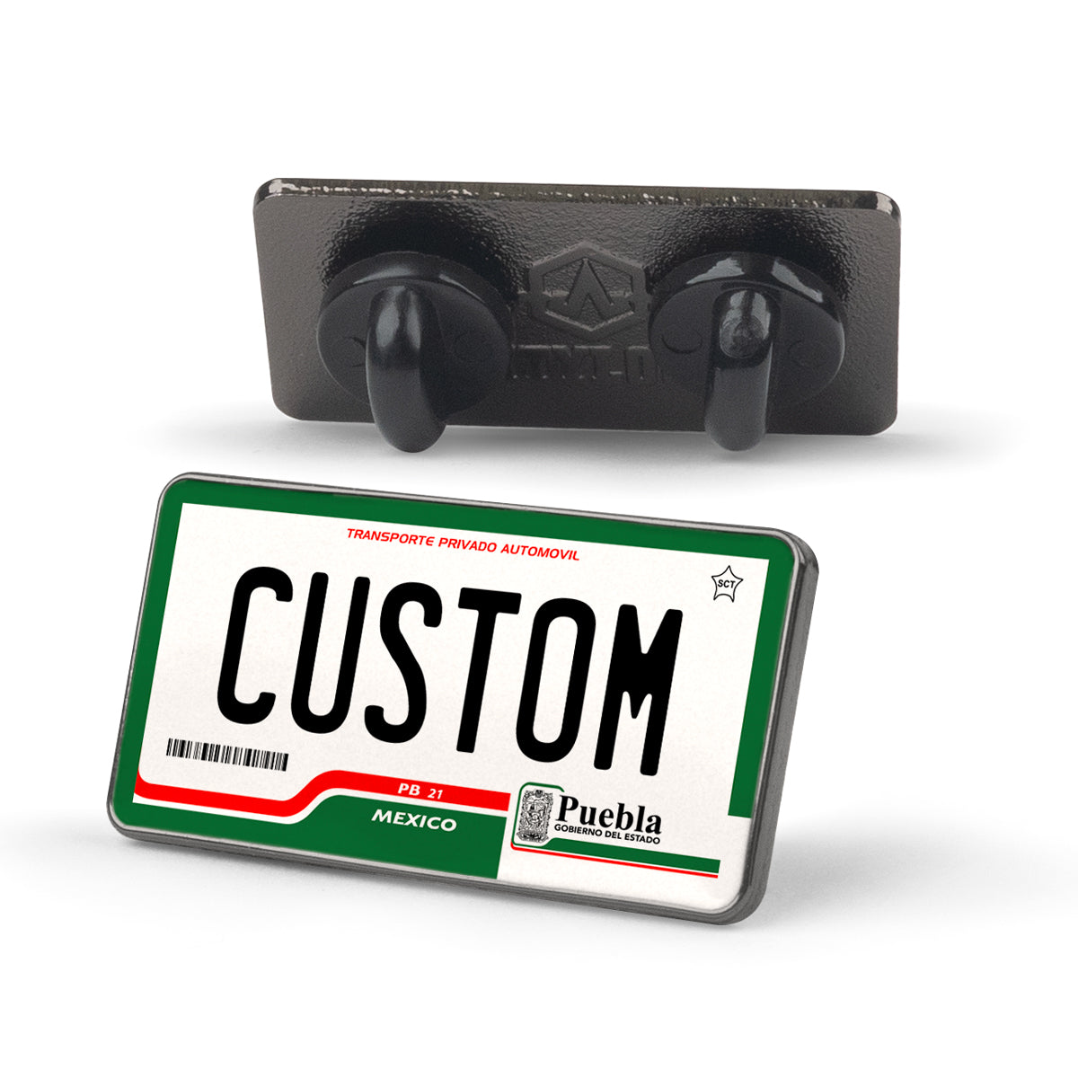 Puebla License Plate Enamel Pin — CityLocs