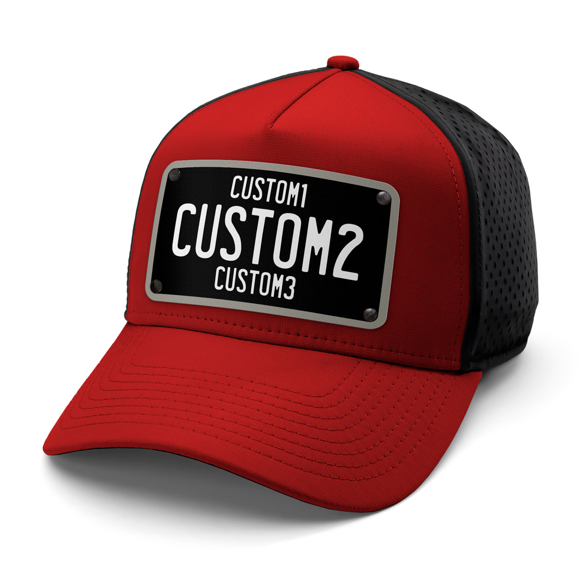 Custom Black & White Universal License Plate Hat — CityLocs