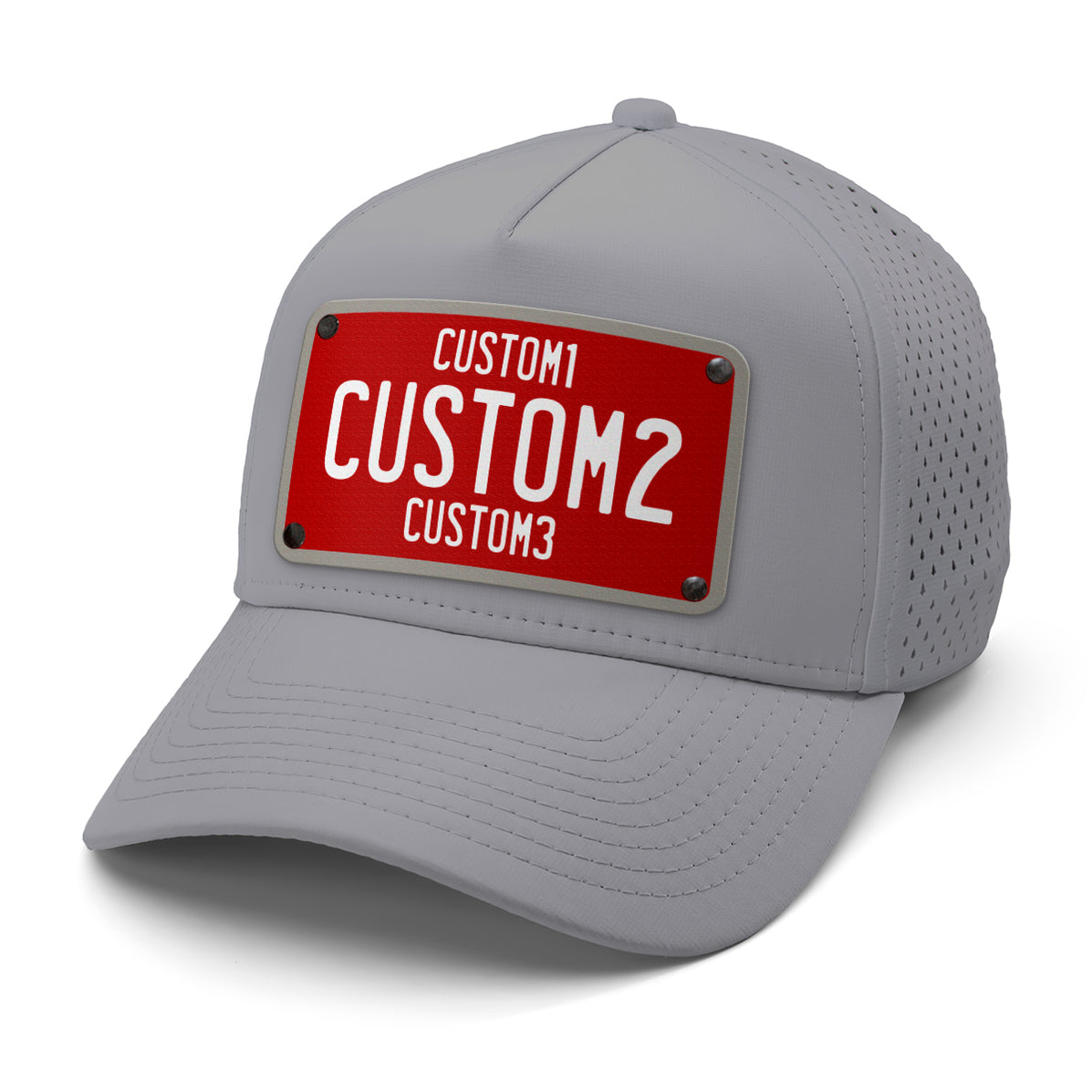 Custom Red & White License Plate Hat - Personalize Your Style — CityLocs