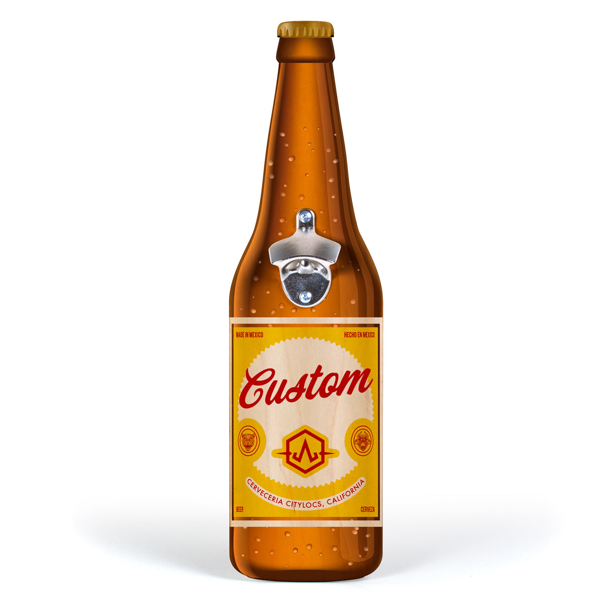 Custom Aztec Pattern Wall Mounted Beer Bottle Opener — CityLocs