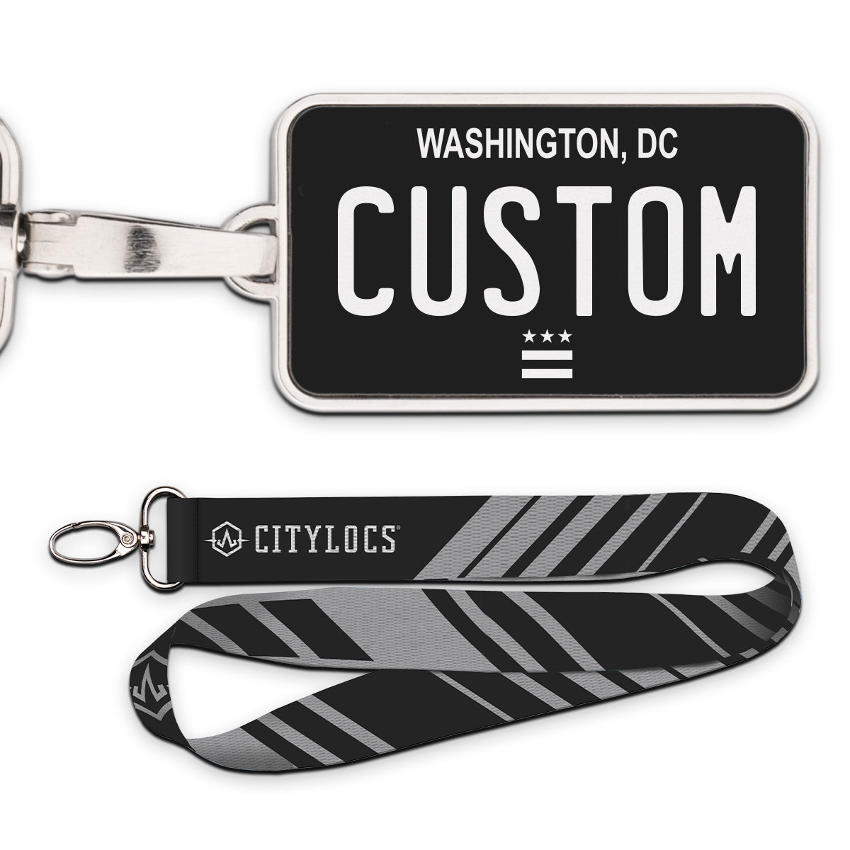 Washington DC Blackout Plate Pendant — CityLocs