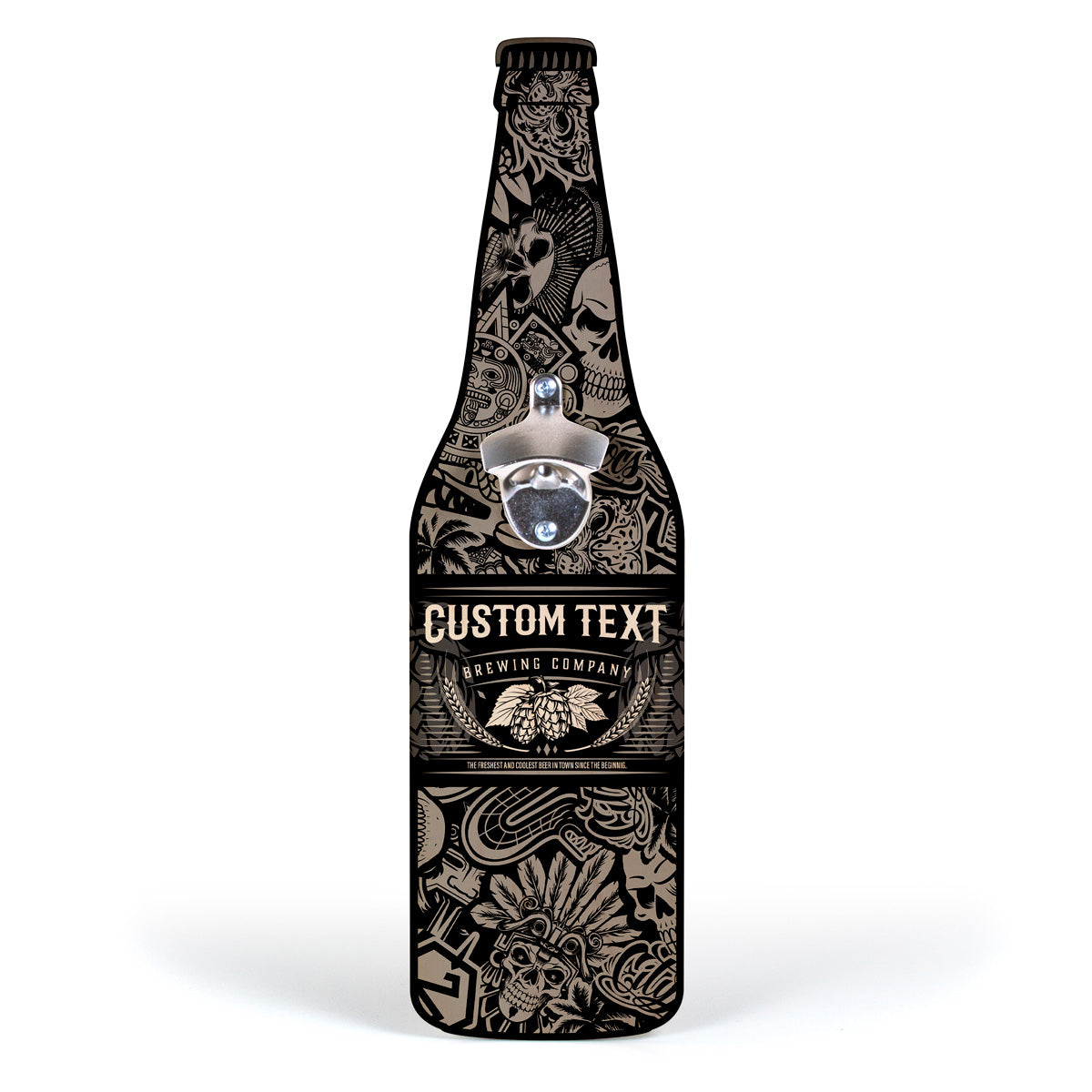 Custom Aztec Pattern Wall Mounted Beer Bottle Opener — CityLocs