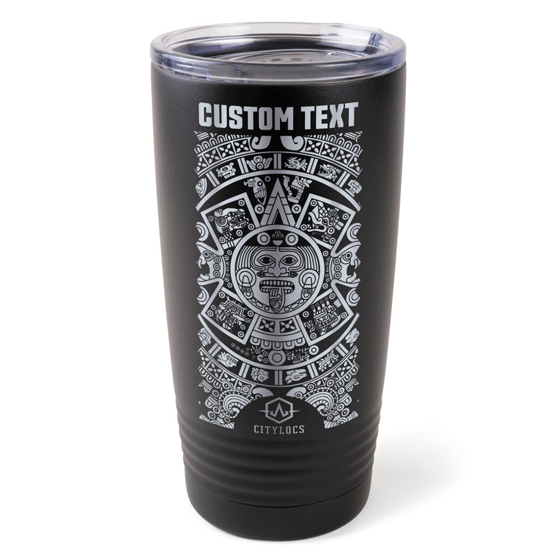 Custom Aztec Calendar Tumbler: Sip in Ancient Style — CityLocs
