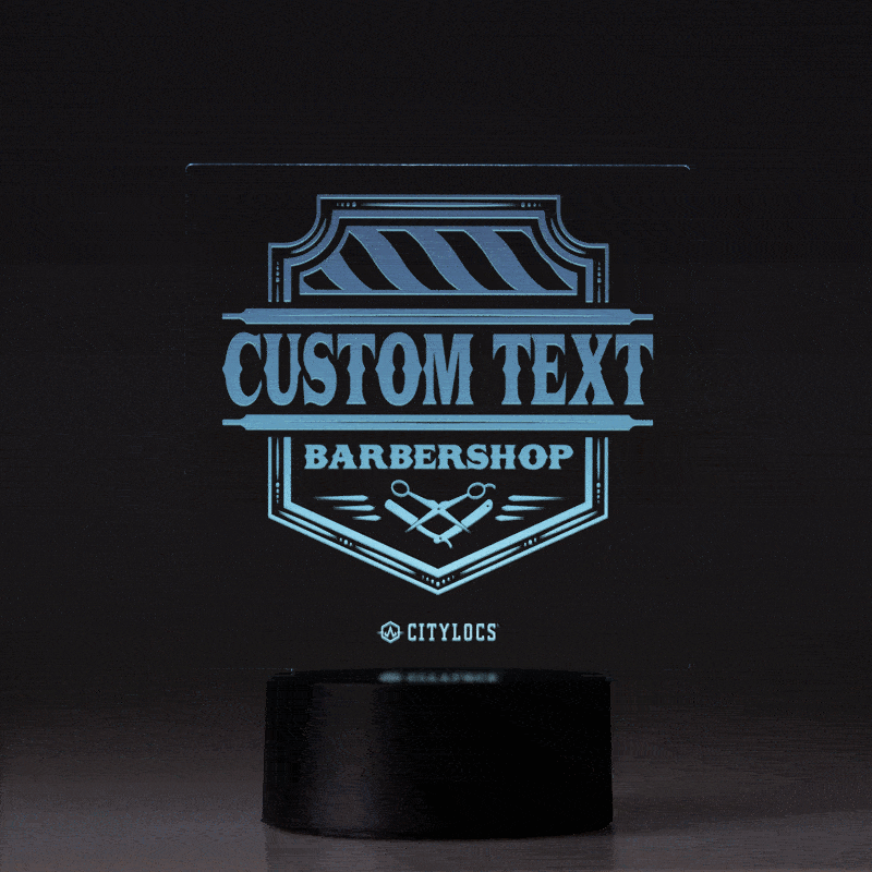 Custom LED Barber Lamp: Style and Function Combined — CityLocs