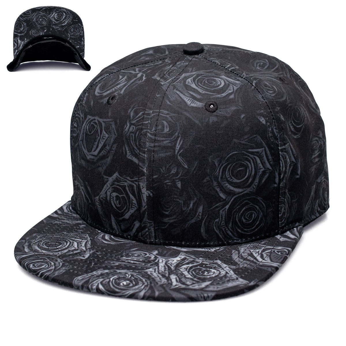 Black Rose Snapback Blank — CityLocs