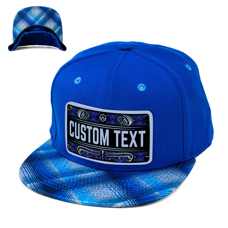 Custom Blue Plaid Hat - Personalize Your Style — CityLocs