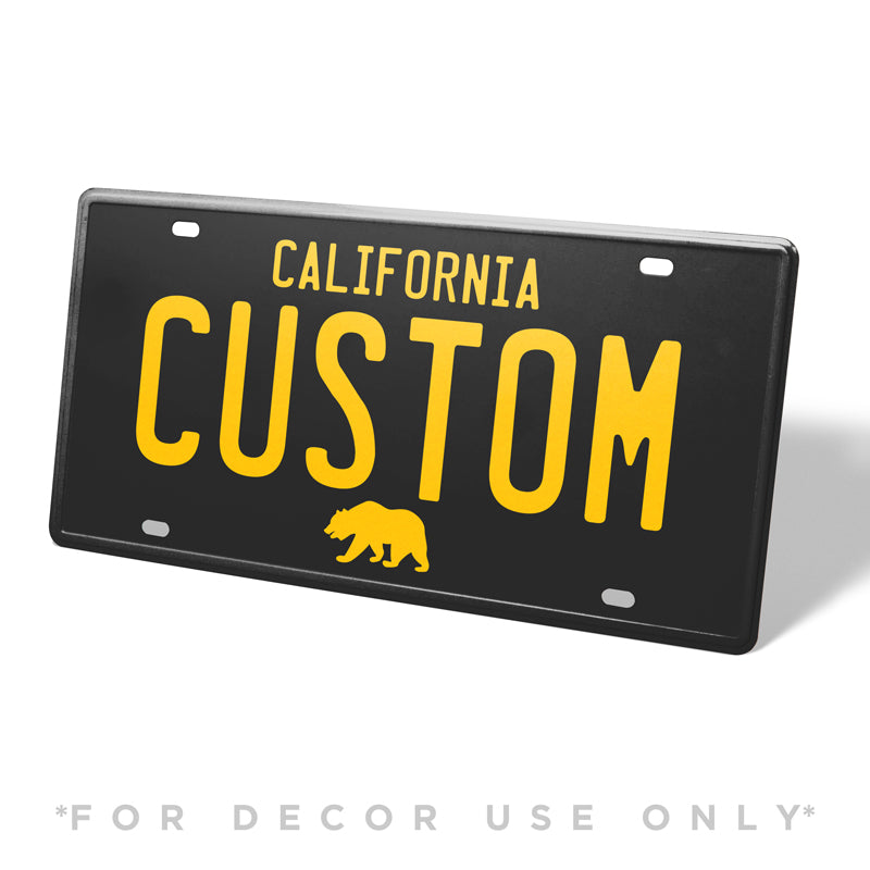 Custom California 60's Replica License Plate - Decorative, Not Legal ...