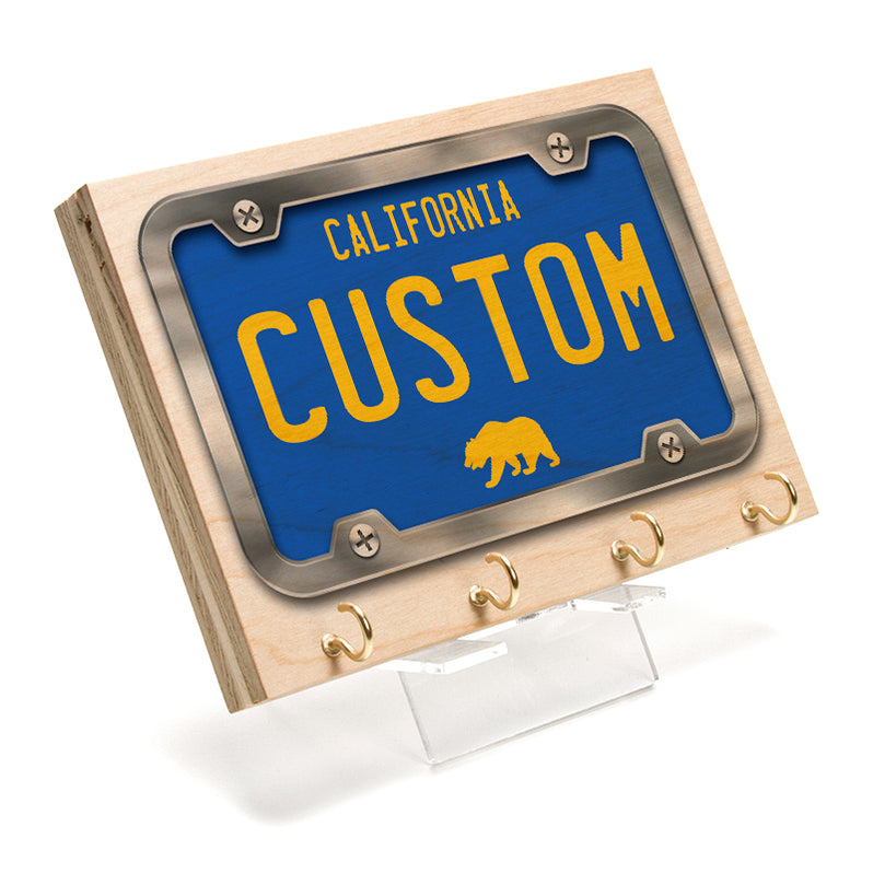 California Blue License Plate Key Rack CityLocs california-blue-license-plate-key-rack-citylocs