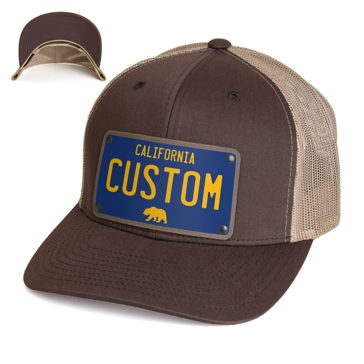 Custom California Blue License Plate Hat - West Coast Style — CityLocs