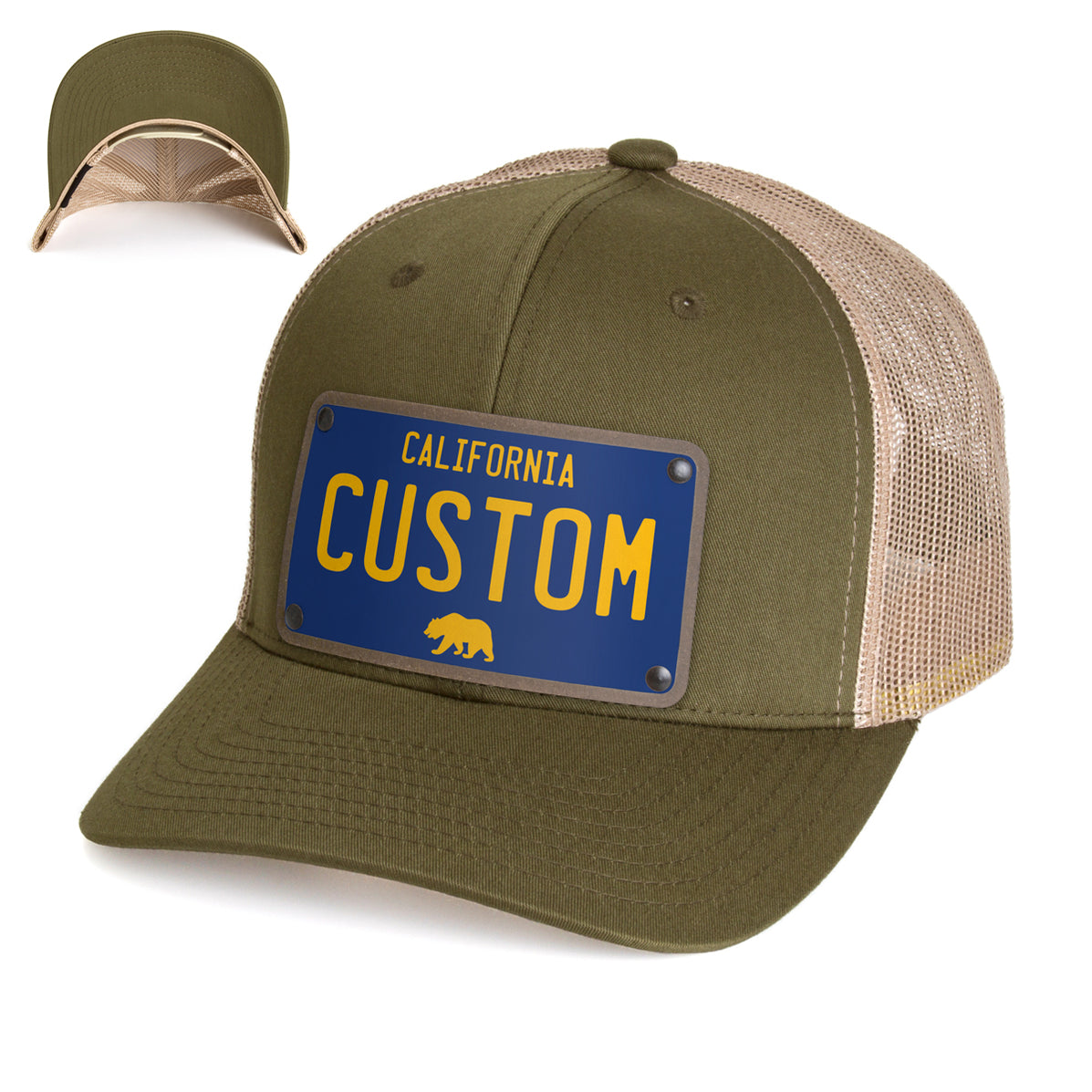 Custom California Blue License Plate Hat - West Coast Style — CityLocs