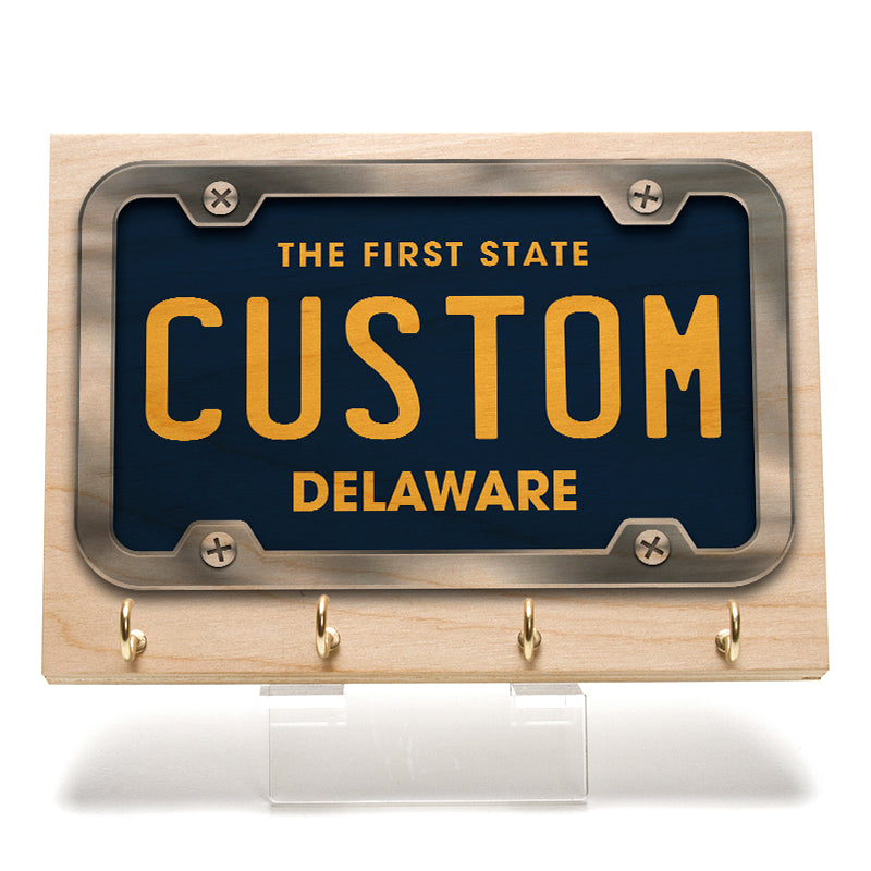 Organize in Style with Custom Delaware License Plate Key Rack — CityLocs