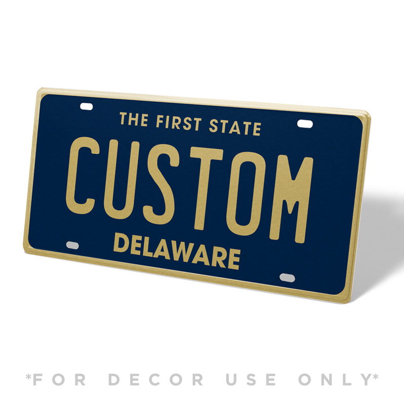Custom Delaware Replica License Plate - Decorative, Not Legal — CityLocs