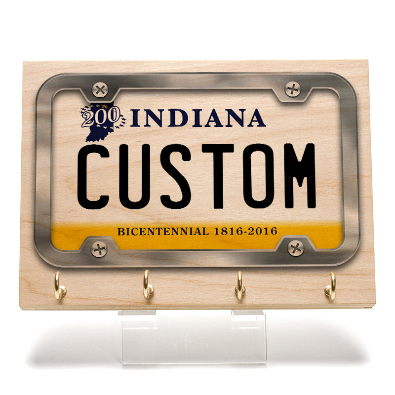 Indiana License Plate Key Rack — CityLocs