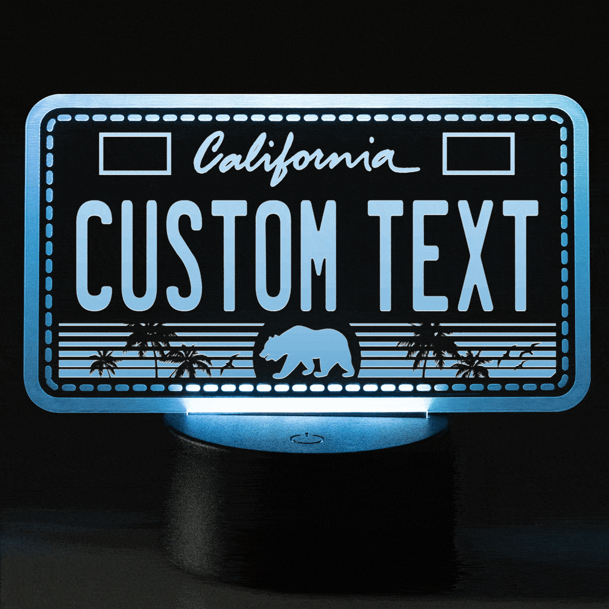 Custom LED California Plate Lamp: Illuminate Your Space! — CityLocs