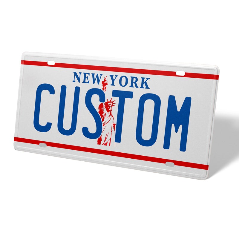 Custom New York White Replica License Plate — CityLocs