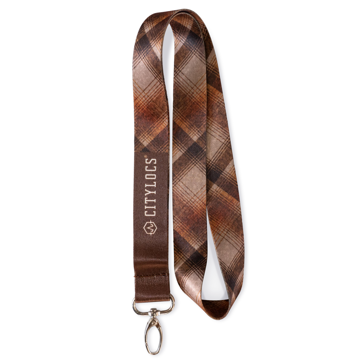 Brown Plaid Lanyard — CityLocs