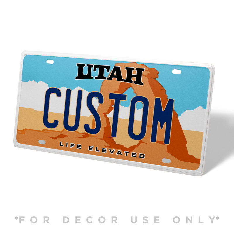 Custom Utah Replica License Plate — CityLocs
