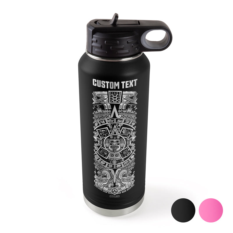 Custom Aztec Calendar Water Bottle: Stay Hydrated in Style — CityLocs