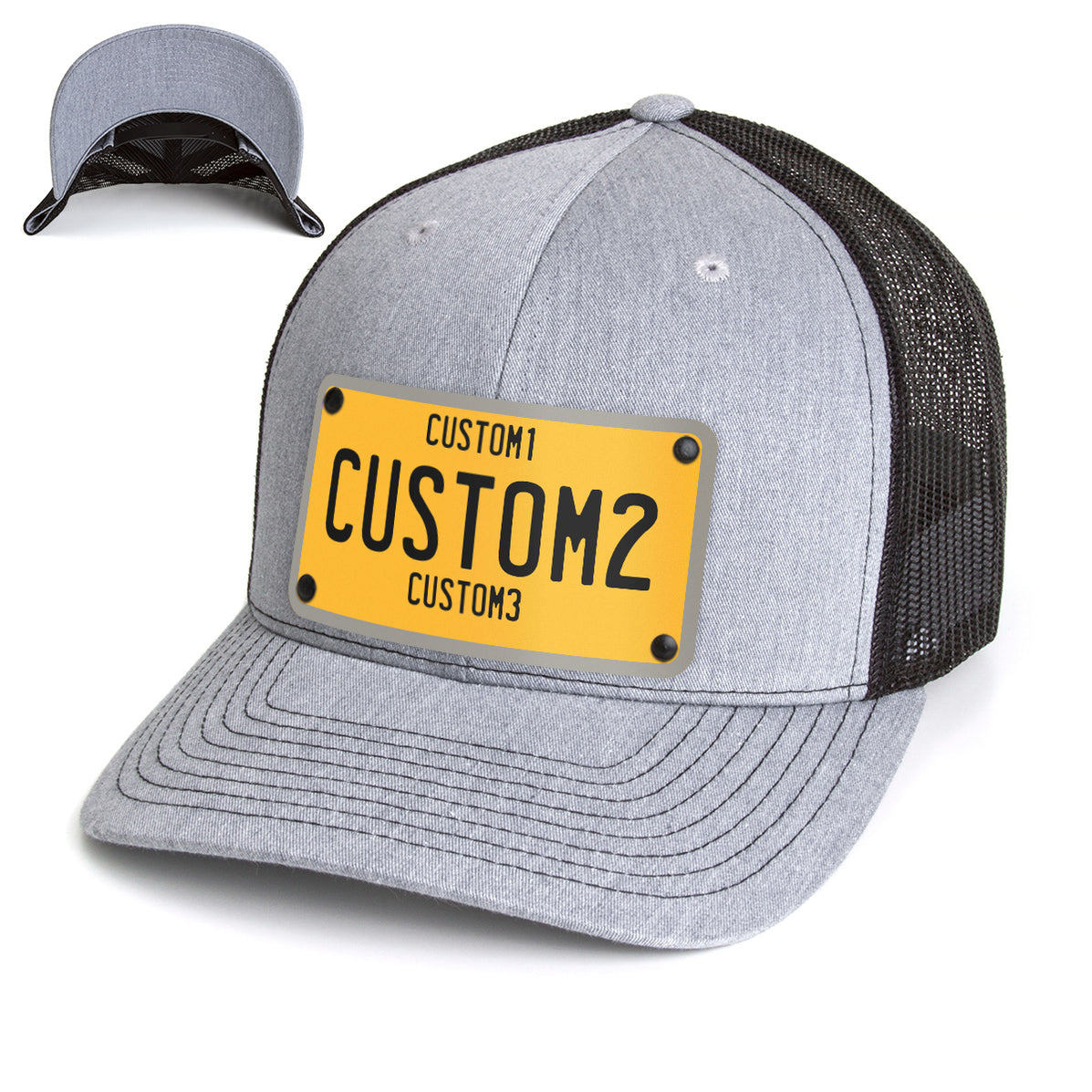Custom Yellow & Black License Plate Hat - Personalize Your Style — CityLocs